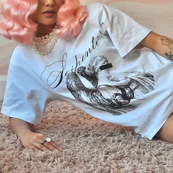Serpenti | Tops | Serpentiserpenti Logo Boyfriend Tee | Poshmark